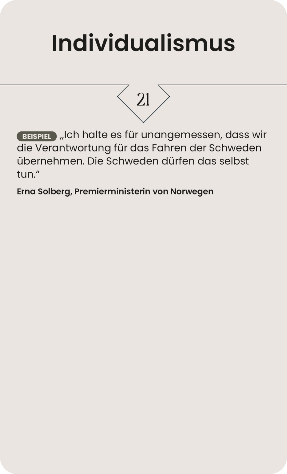 21 Individualismus – Dialog im Treibhaus